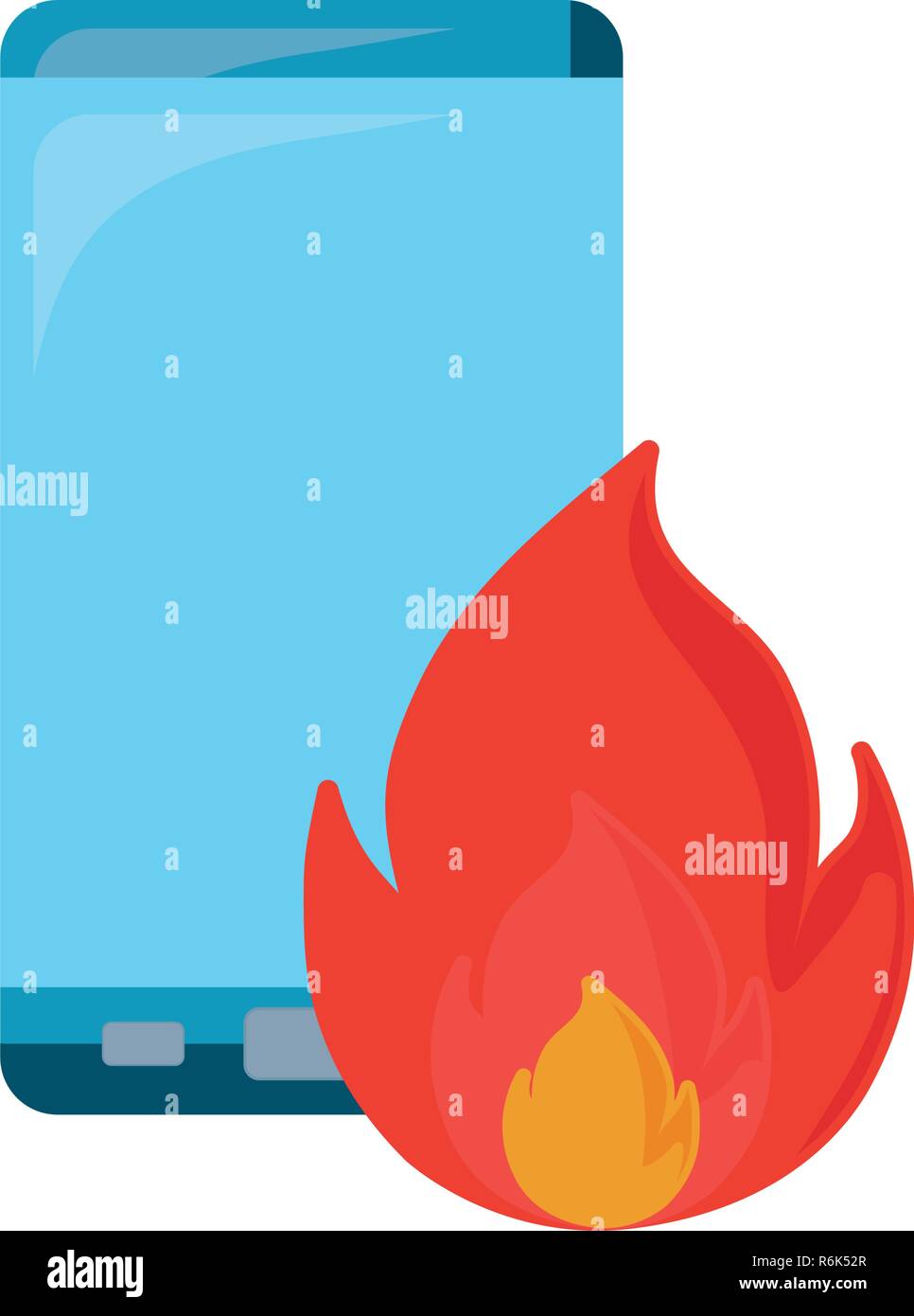mobile fire on white background vector illustration Stock Vector Image ...