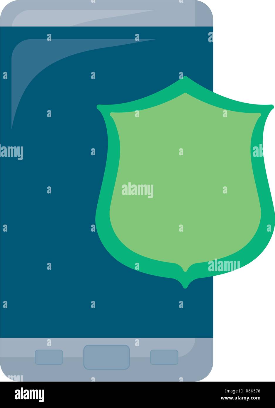 cellphone shield protection on white background vector illustration ...