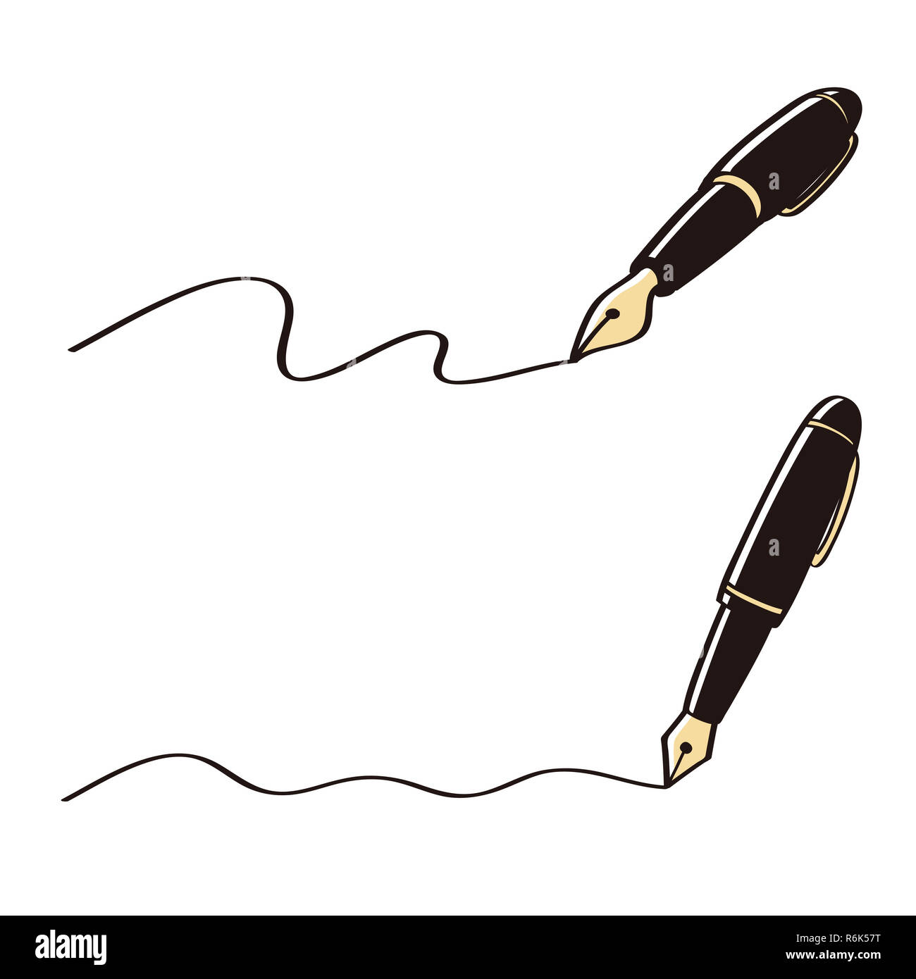 Hand-drawn fountain pen illustration Stock Photo - Alamy