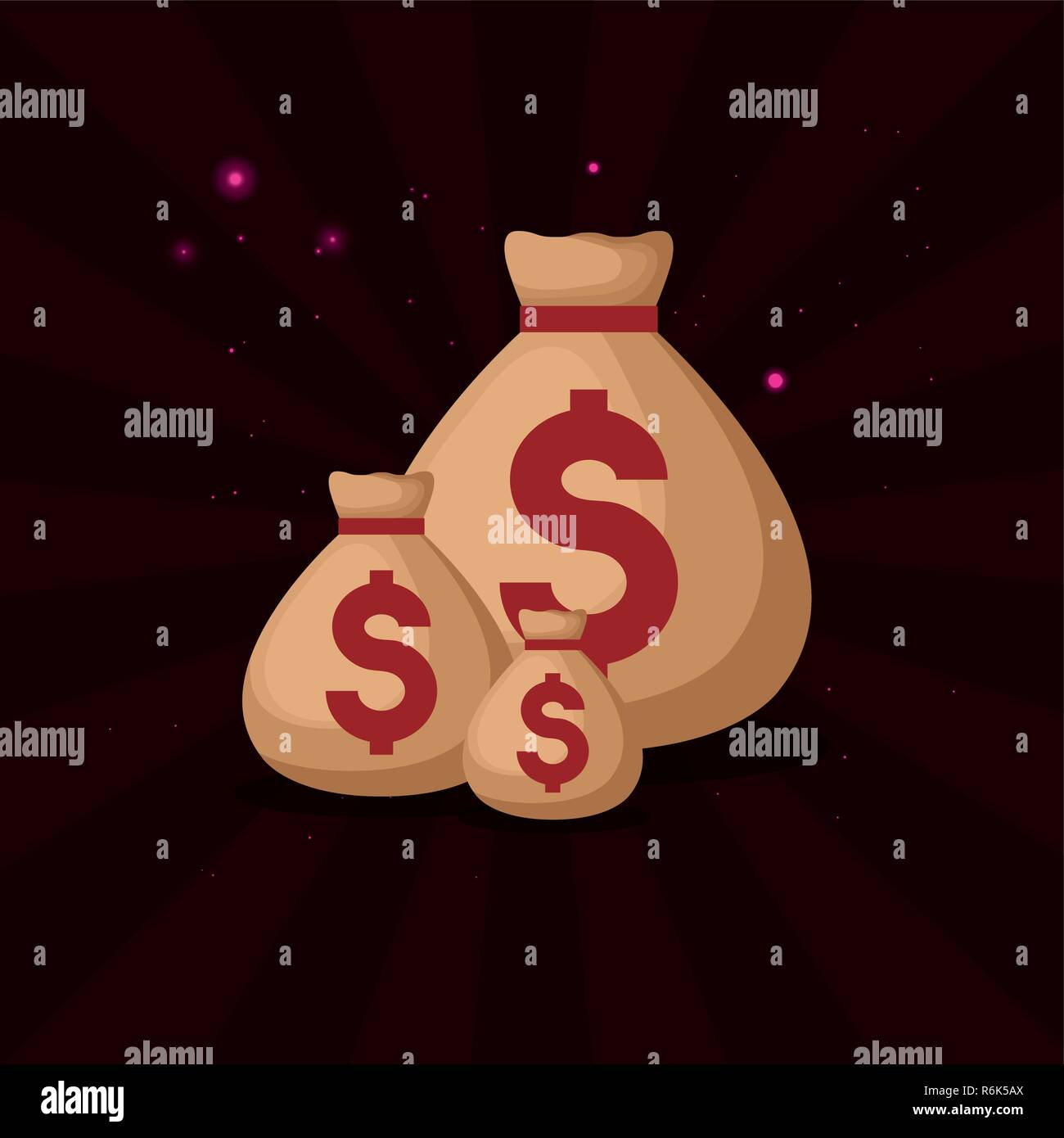 Fortune bags Stock Vector Images - Alamy