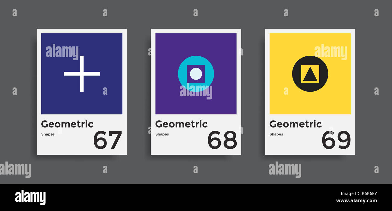 Covers templates collection with graphic geometric shapes Stock Photo ...