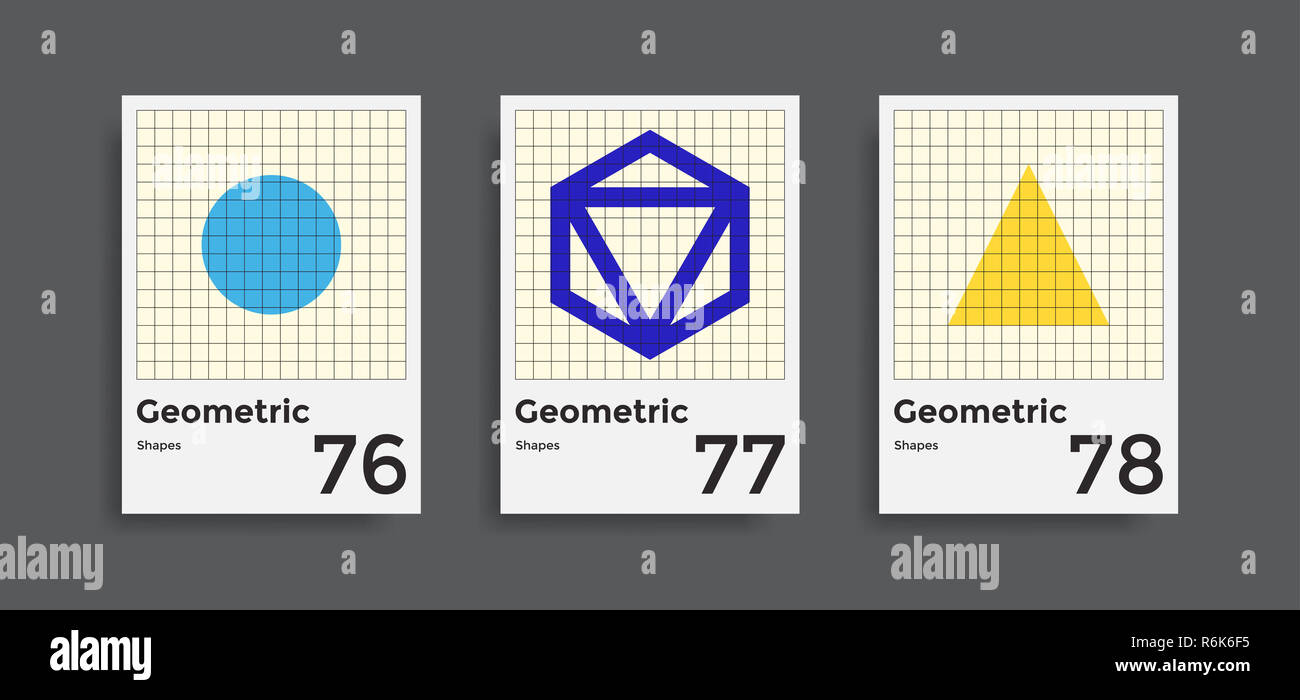 Covers templates collection with graphic geometric shapes Stock Photo ...