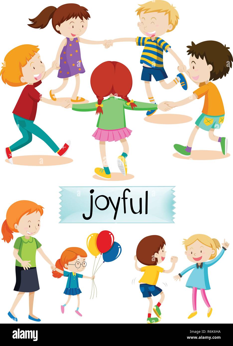 Group of joyful people illustration Stock Vector Image & Art - Alamy
