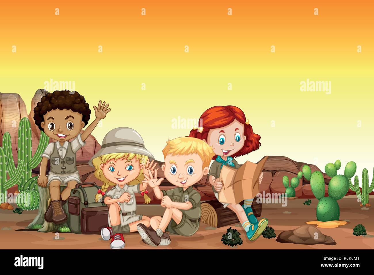 Desert boy Stock Vector Images - Alamy
