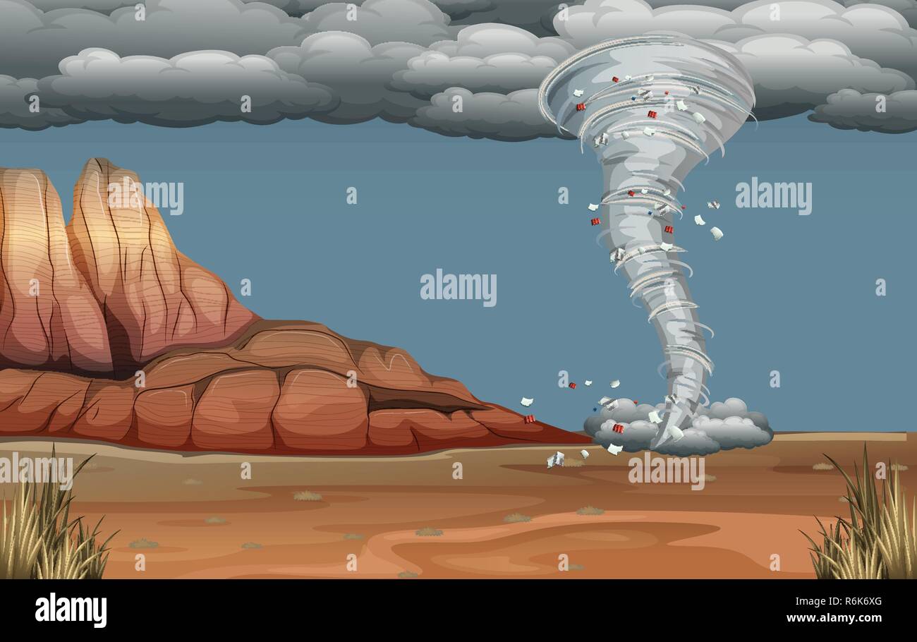 In a tornado Stock Vector Images - Alamy