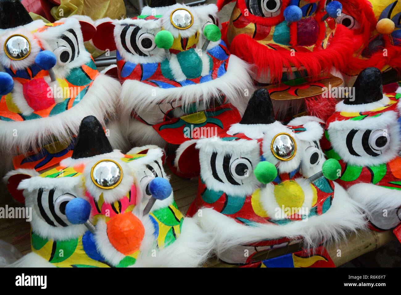 Traditional colorful chinese lion, Chinese paper means Stock Photo - Alamy
