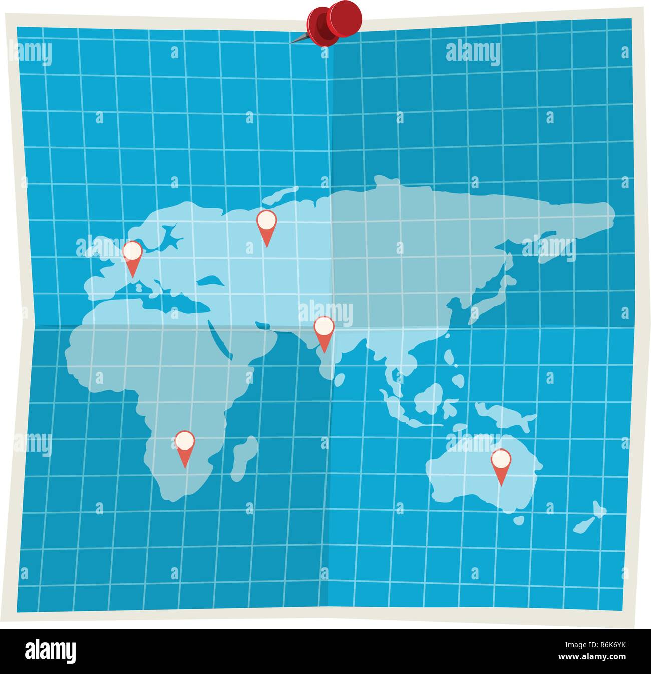 A map on white background illustration Stock Vector Image & Art - Alamy