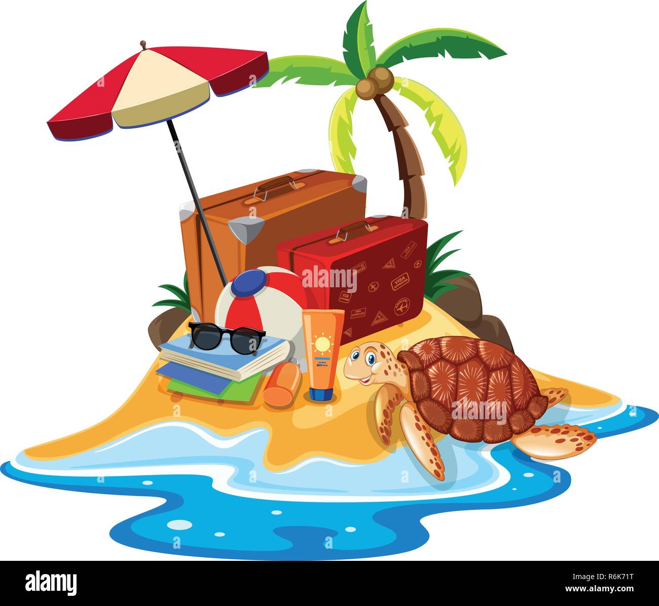 Isolated island and object illustration Stock Vector Image & Art - Alamy