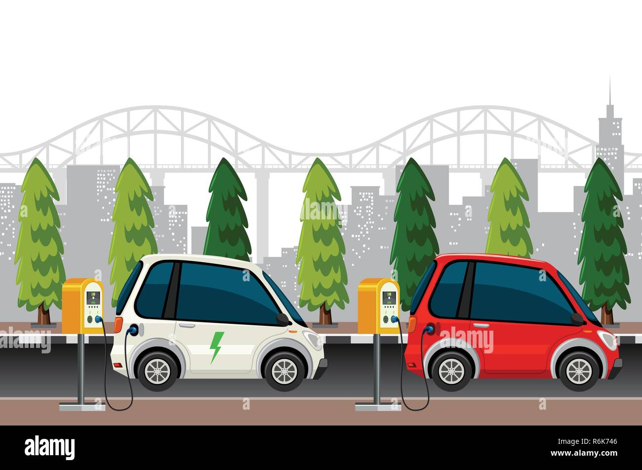 Cars charging not levine Stock Vector Images - Alamy