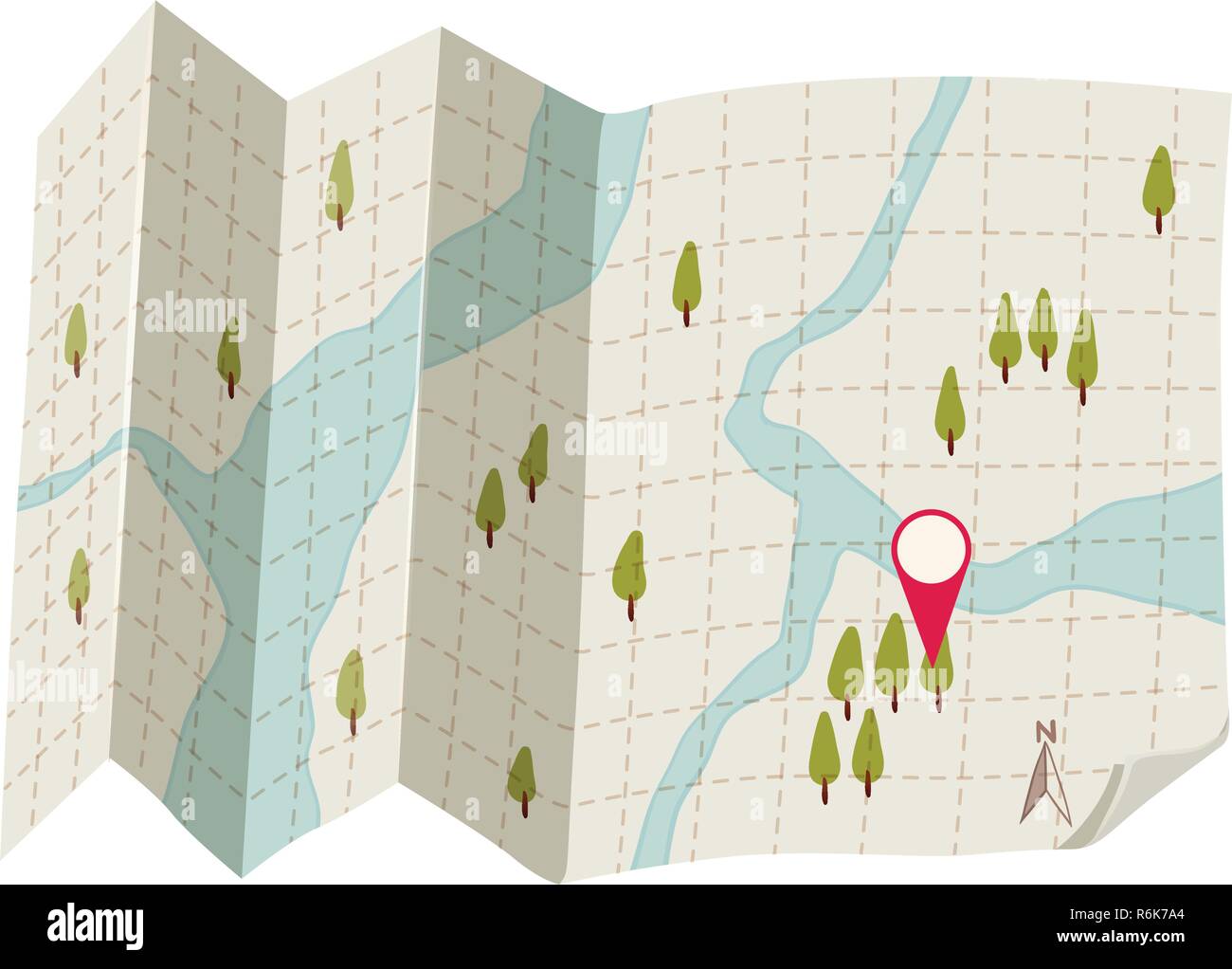 A map on white background illustration Stock Vector Image & Art - Alamy