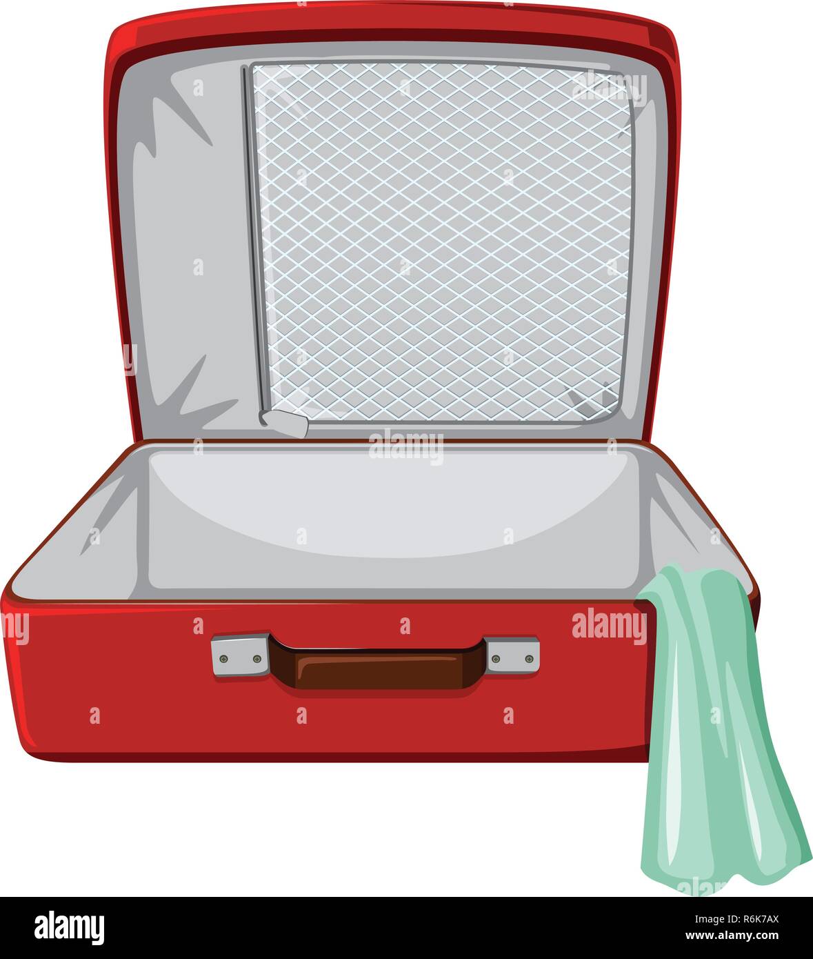 Red suitcase white background illustration Stock Vector Image & Art - Alamy