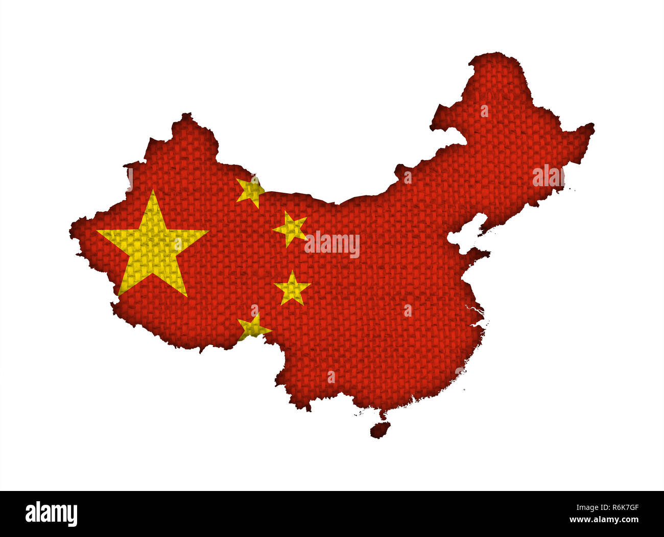 Flag map of china Cut Out Stock Images & Pictures - Alamy