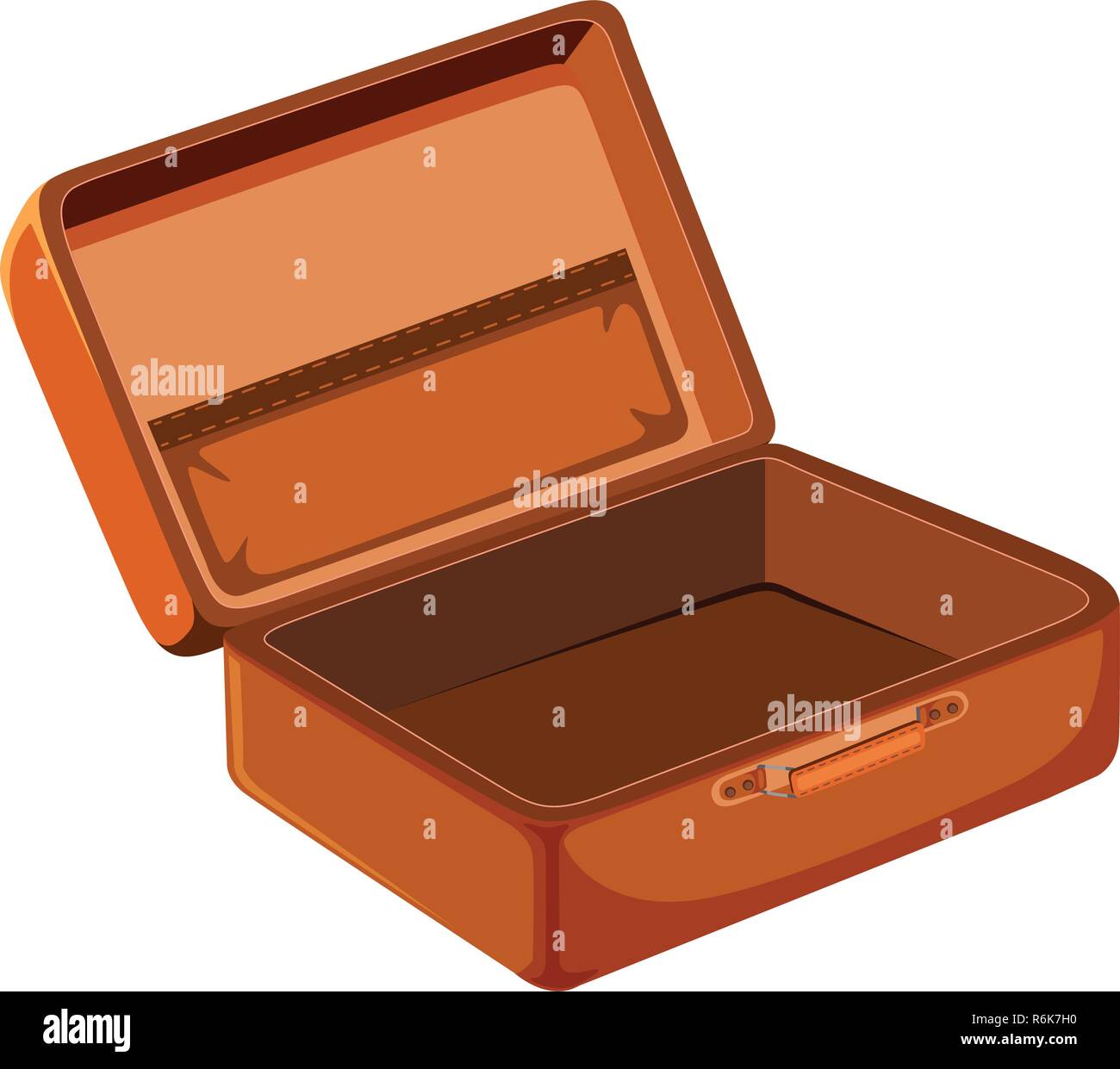 Empty suitcase on white background illustration Stock Vector Image ...