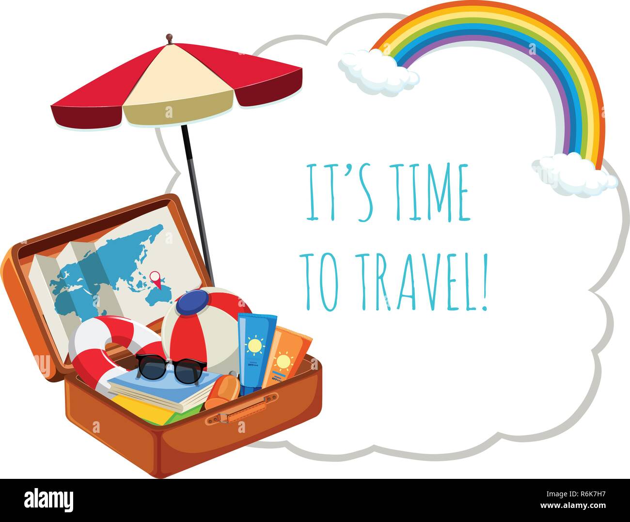 It's time to travel illustration Stock Vector Image & Art - Alamy