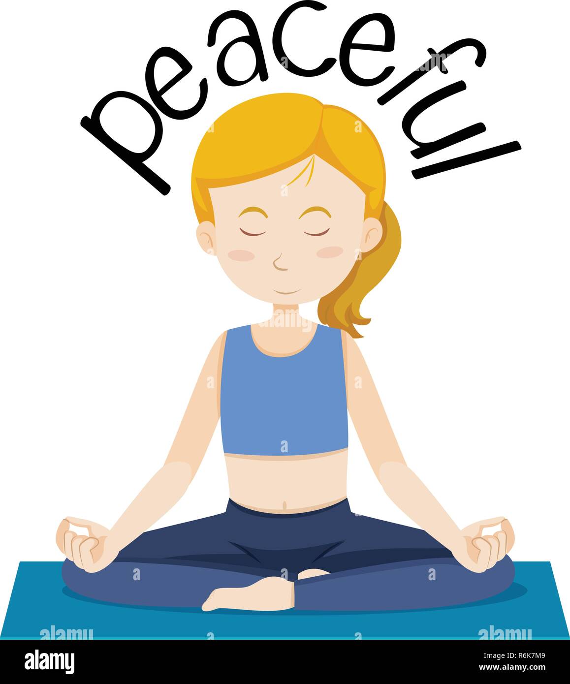 English vocabulary word peaceful illustration Stock Vector Image & Art ...