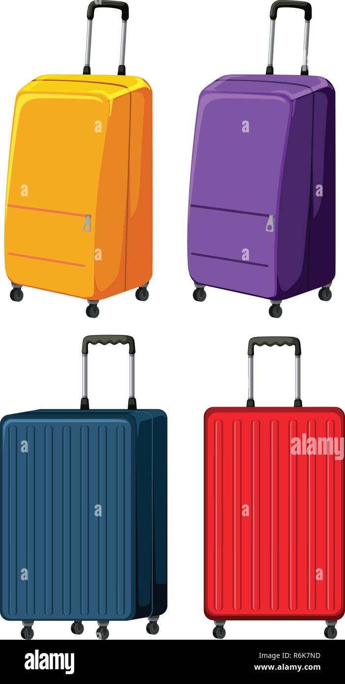 Set of different luggage illustration Stock Vector Image & Art - Alamy
