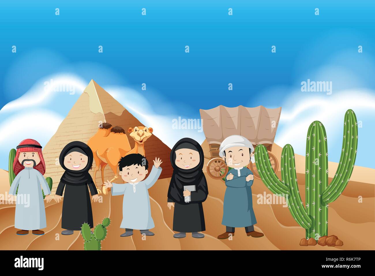 Desert arabian people Stock Vector Images - Alamy