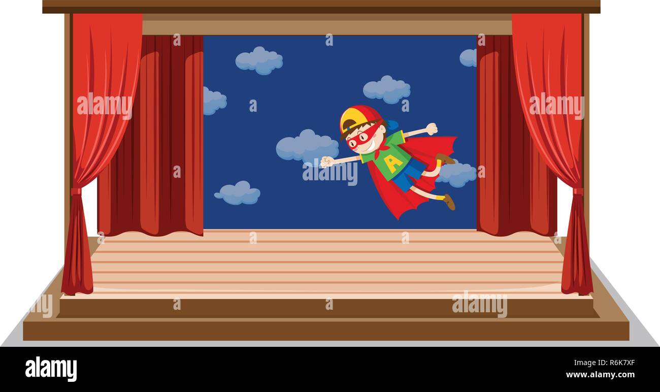 A boy drama show on stage illustration Stock Vector Image & Art - Alamy