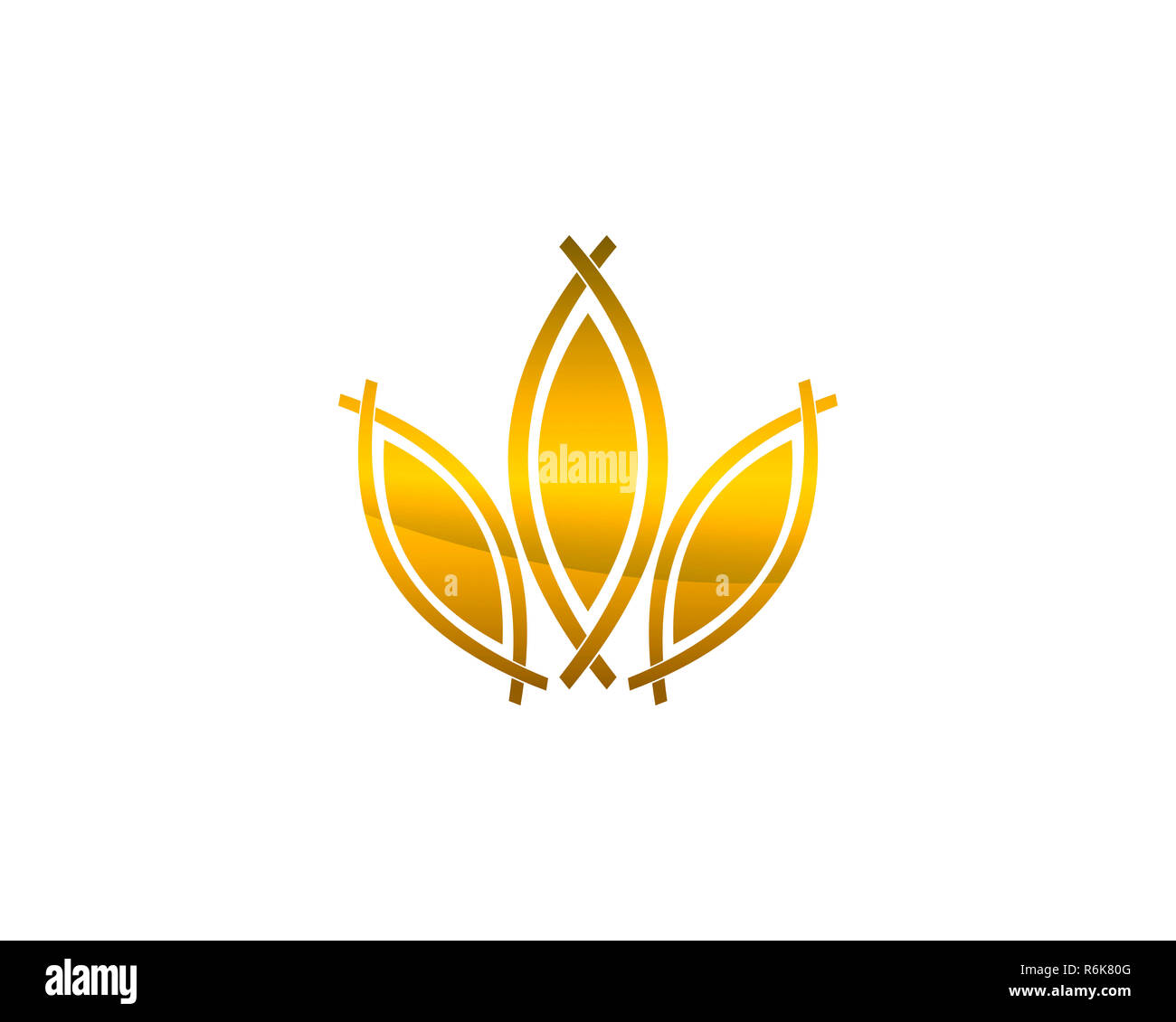 golden leaf logo Stock Photo - Alamy