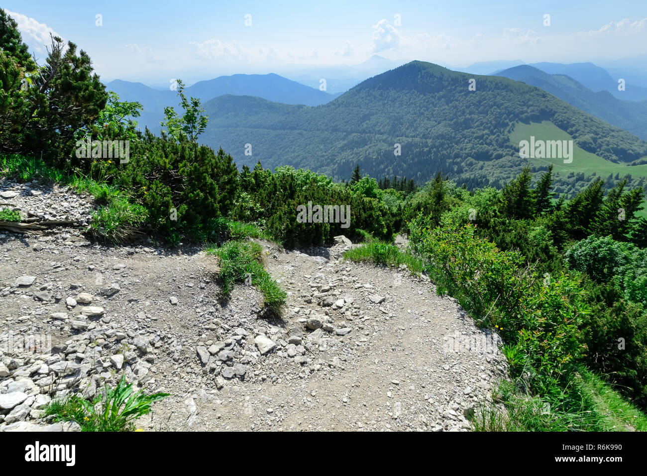 The descent in Vratna valley at the national park Mala Fatra, Slovakia ...