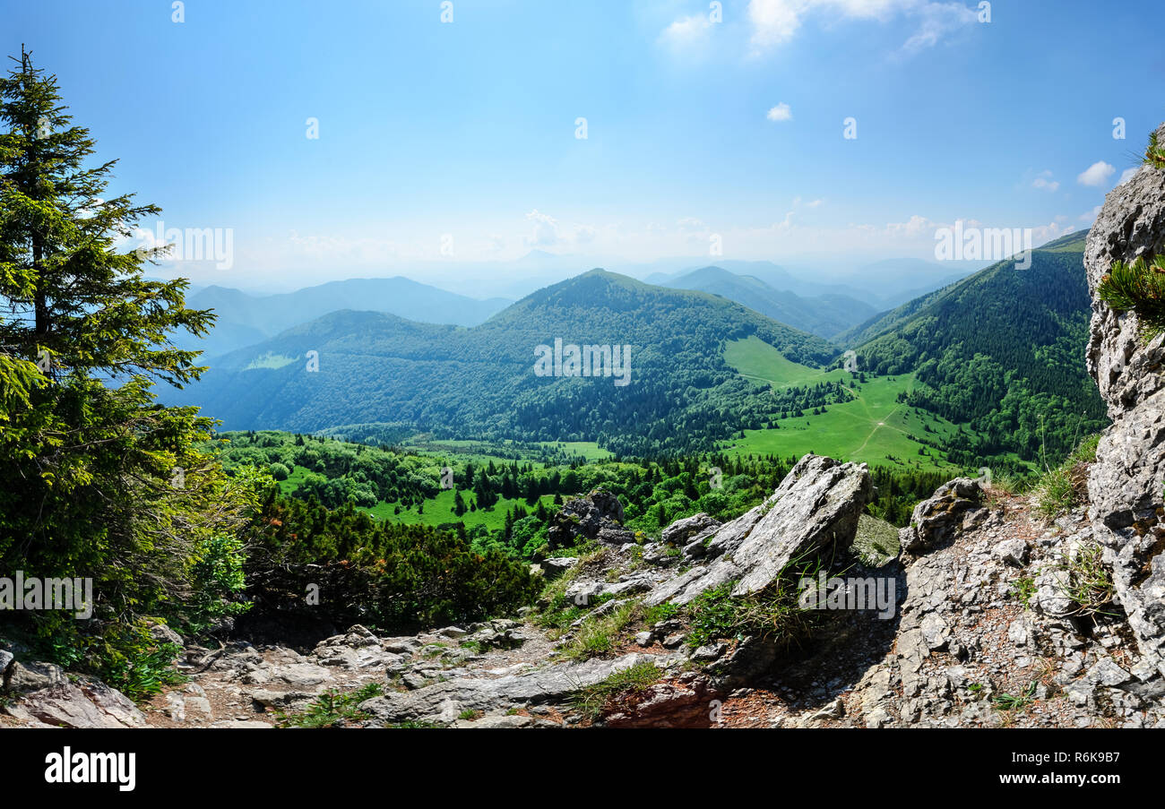Day foto of the Vratna valley at the national park Mala Fatra, Slovakia ...