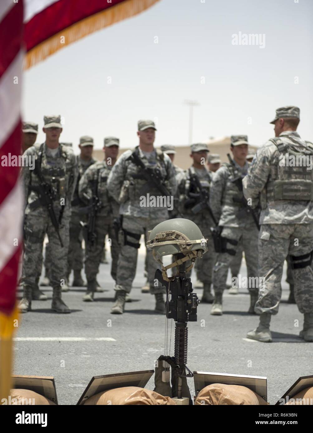 U.S. Air Force Airmen with the 379th Expeditionary Security Forces ...
