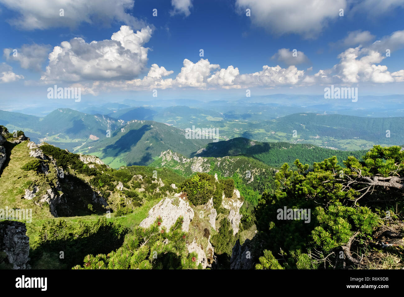 Foto from Great Rozsutec hill in The Vratna valley at the national park ...