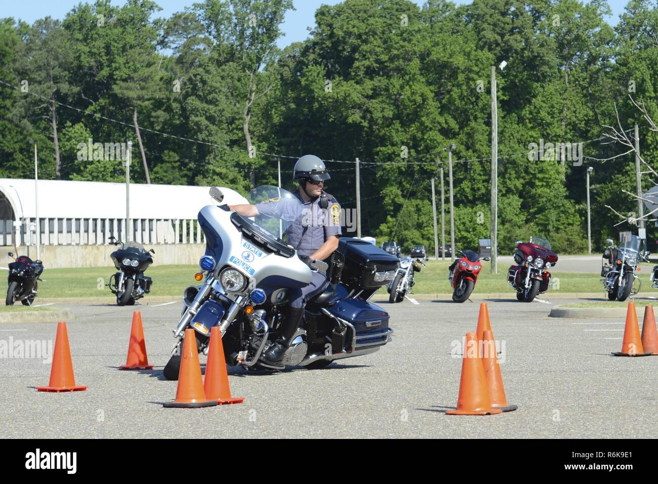 Police motorcycles green hi-res stock photography and images - Alamy