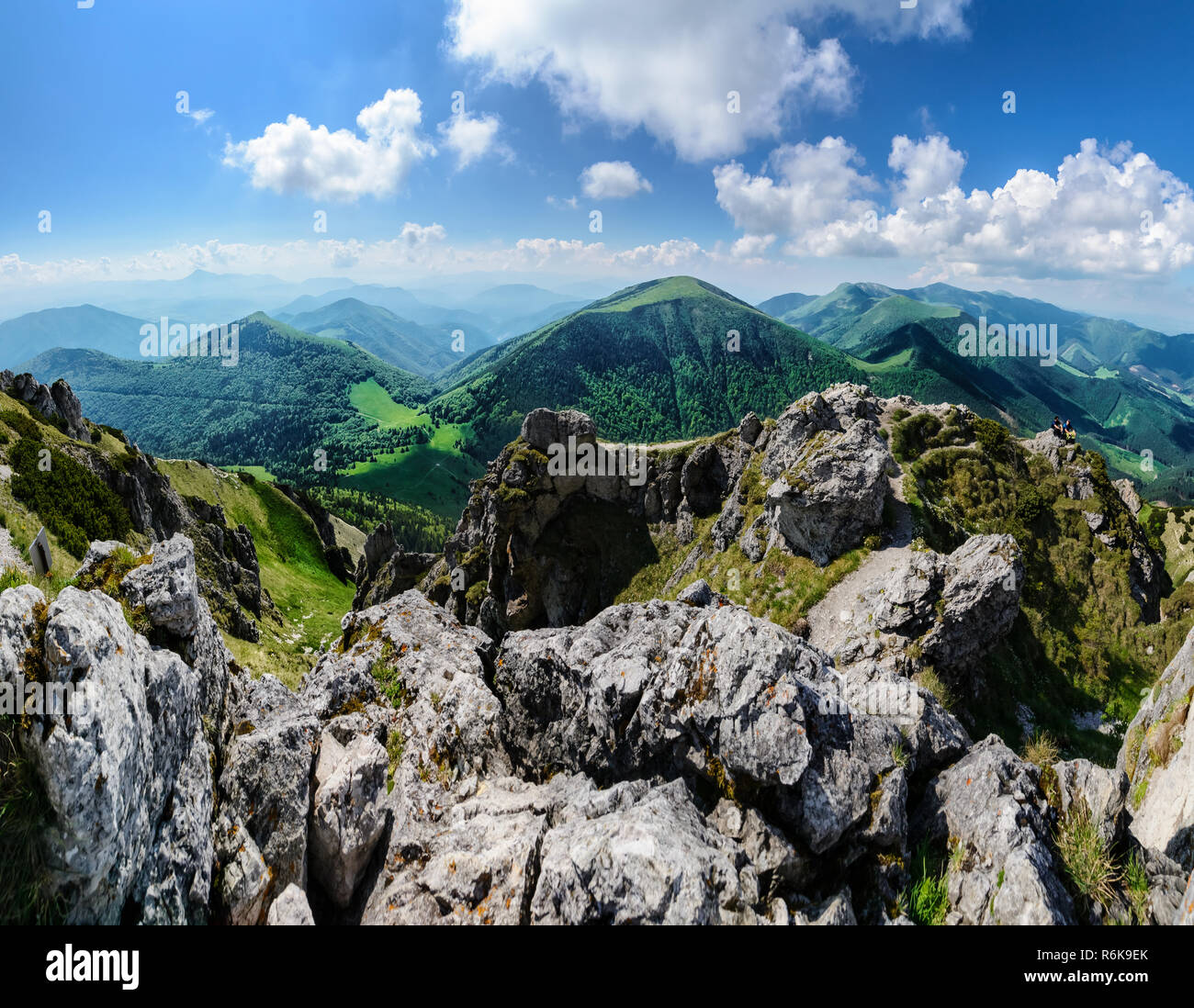 The view from Great Rozsutec hill in The Vratna valley at the national ...