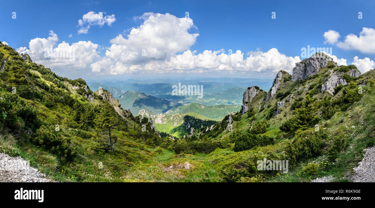 The valley in the Great Rozsutec hill in The Vratna valley at the ...