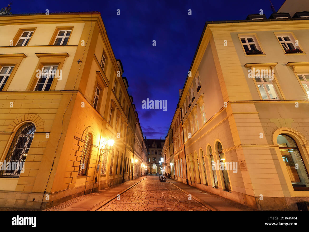 Ancient buildings in the centre of old town in Wroclaw. Poland, Europe ...