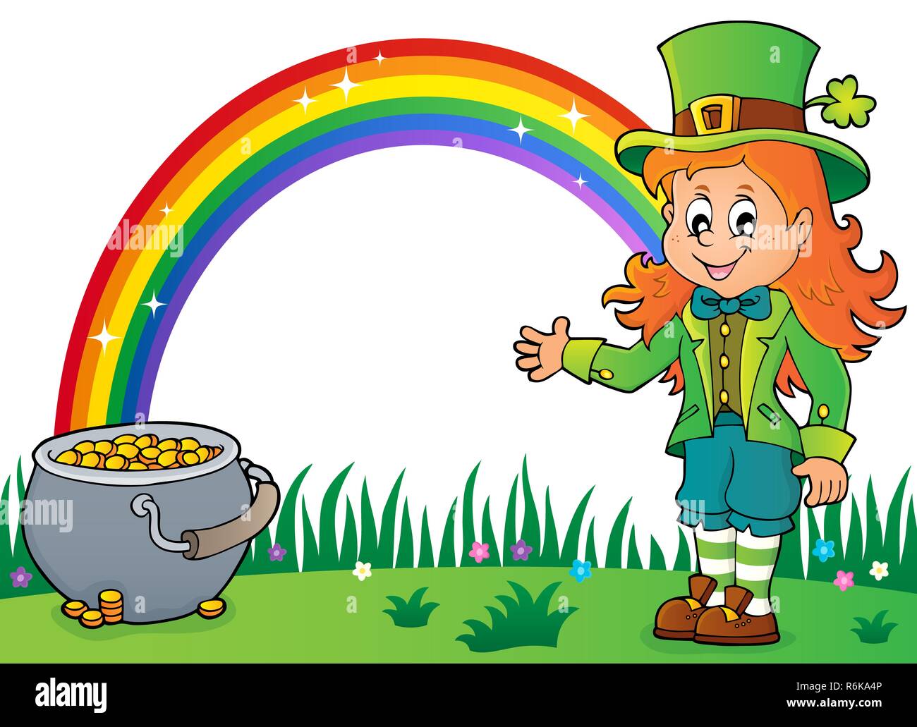 Leprechaun girl theme image 3 Stock Photo - Alamy