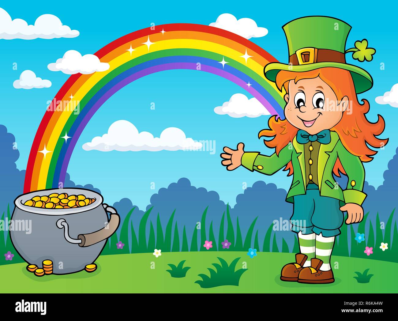 Leprechaun girl theme image 4 Stock Photo - Alamy