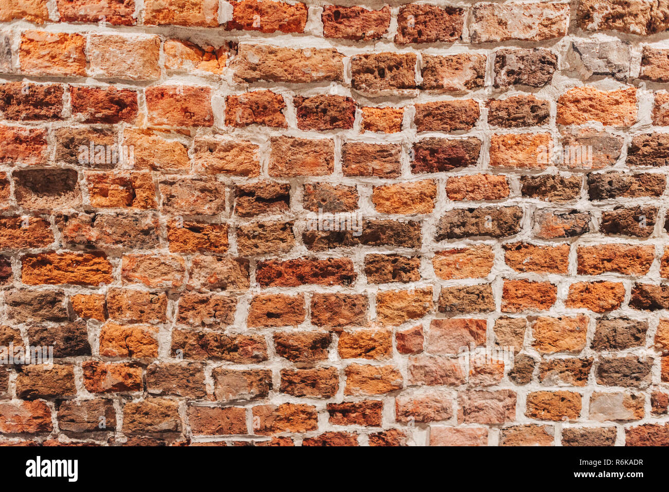 Red brick wall texture background; Old aged brick wall Stock Photo - Alamy