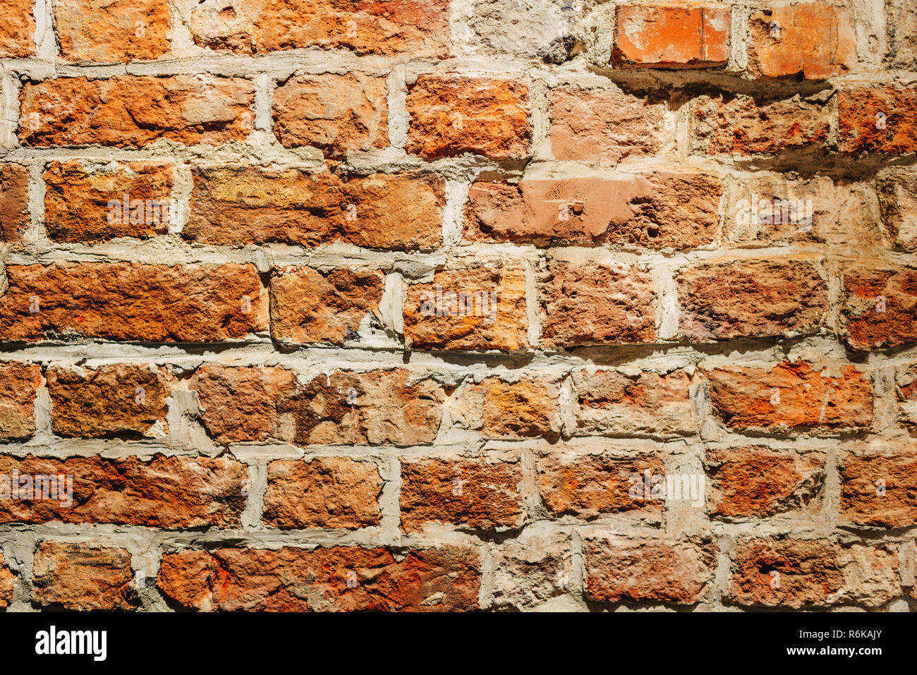 Old red brick wall texture background Stock Photo - Alamy
