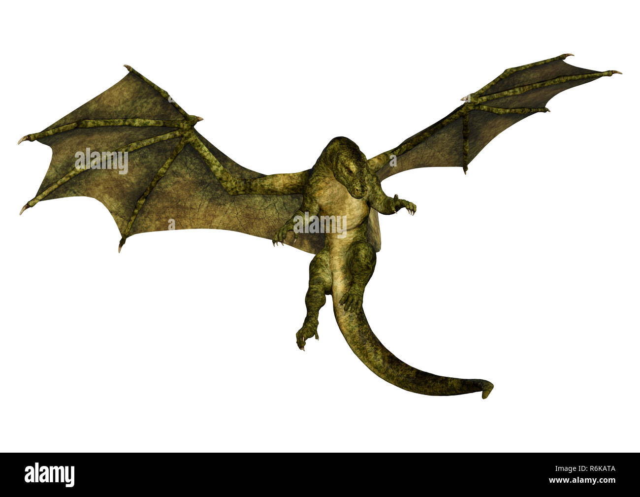 3D Rendering Fantasy Dragon on White Stock Photo - Alamy