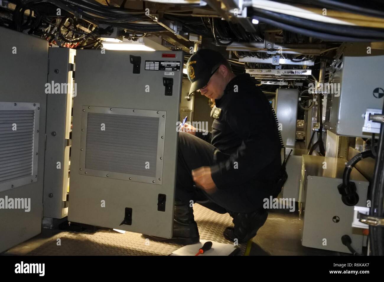 SAN DIEGO (May 15, 2017) Fire Controlman 1st Class Niklaus Pegler, from ...