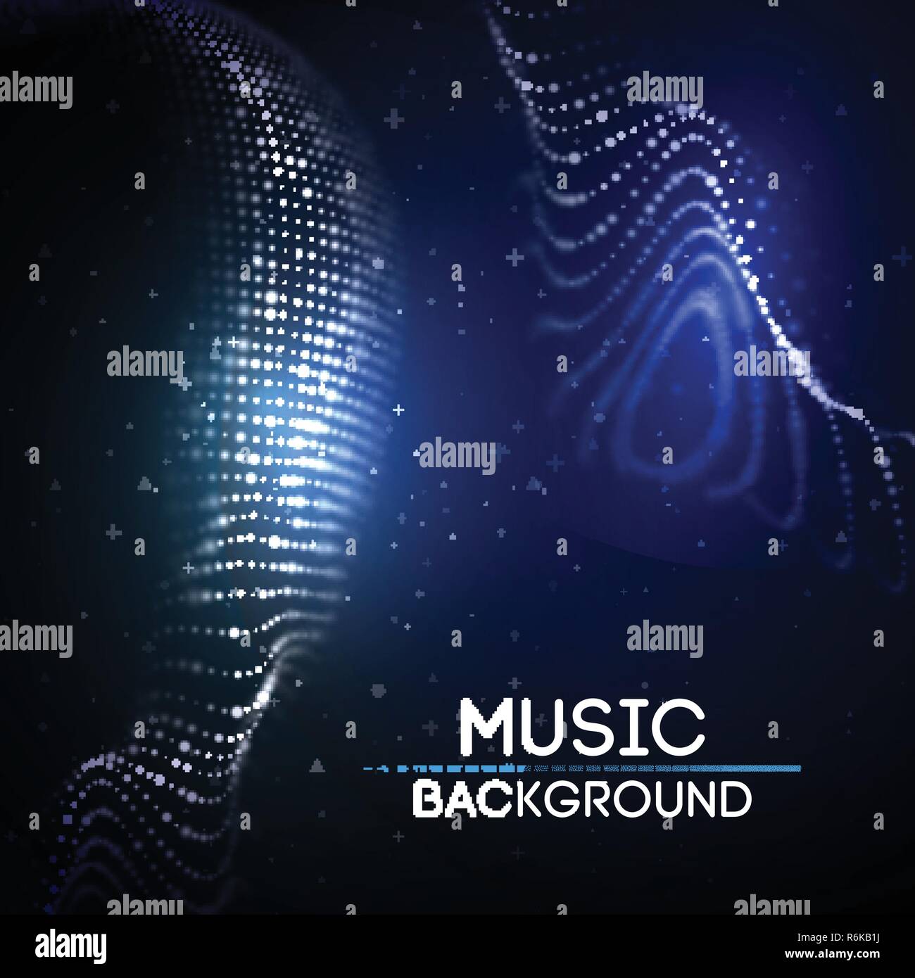 Music abstract background blue. Equalizer for music, showing sound ...