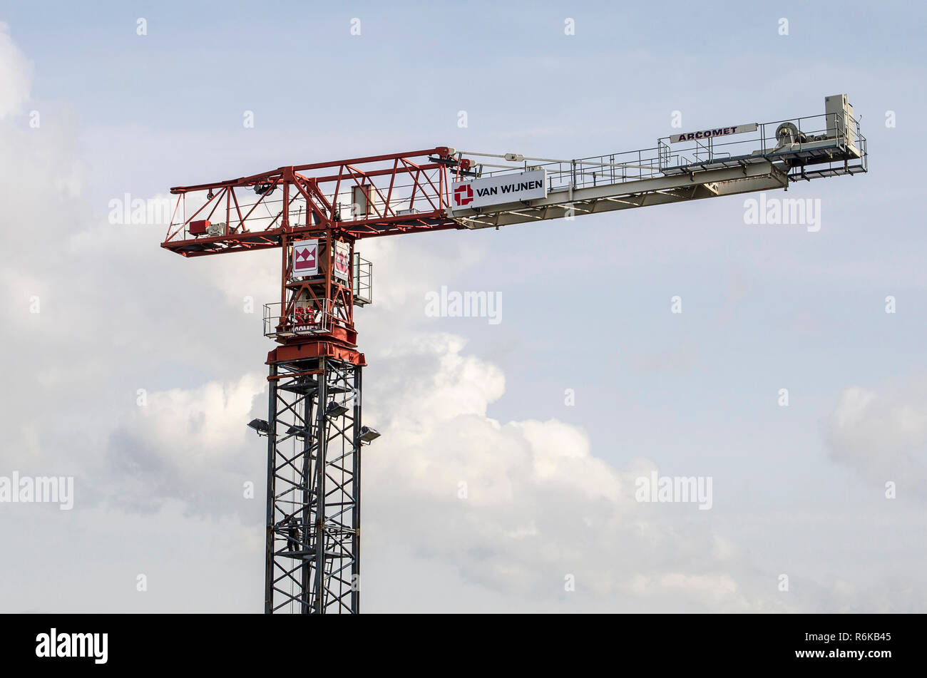 Rotterdam, The Netherlands, August 28, 2018: view of the top section of ...
