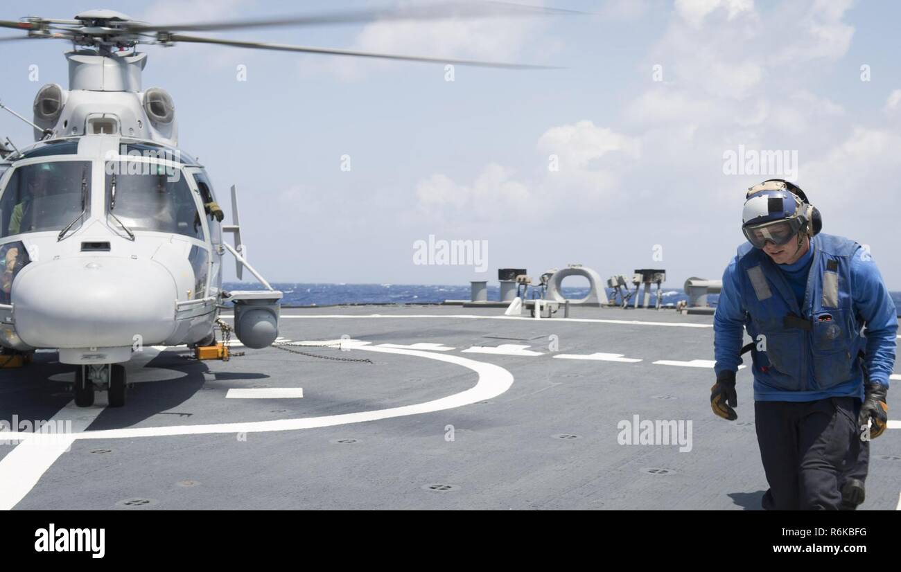MEDITERRANEAN SEA (May 20, 2017) Boatswain's Mate Seaman Colby Jacobs ...