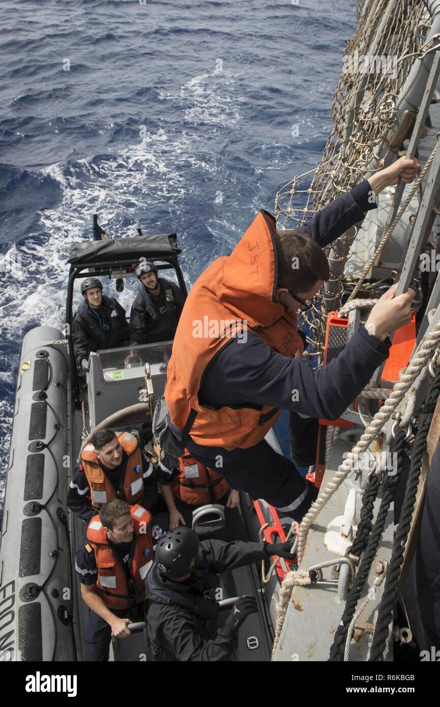 MEDITERRANEAN SEA (May 19, 2017) French Navy Quartermaster 2nd Class ...