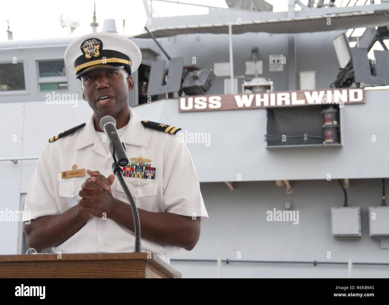 Lt. Joseph Brisco Jr., commanding officer of the Cyclone class coastal ...