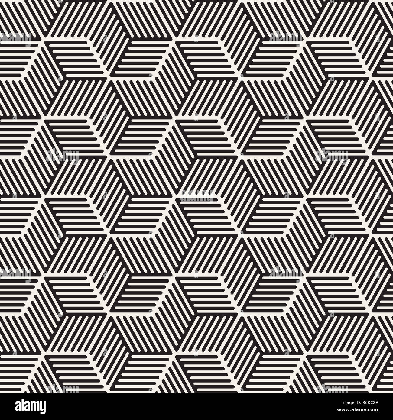 Vector seamless stripes pattern. Modern stylish texture with monochrome ...
