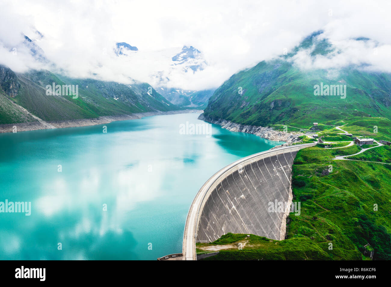 Austria kaprun alpine reservoir mooserboden hi-res stock photography ...