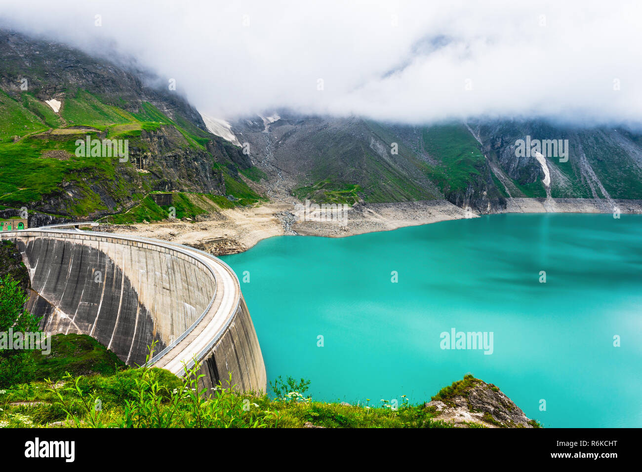 Mooserboden reservoir dam kaprun austria hi-res stock photography and ...