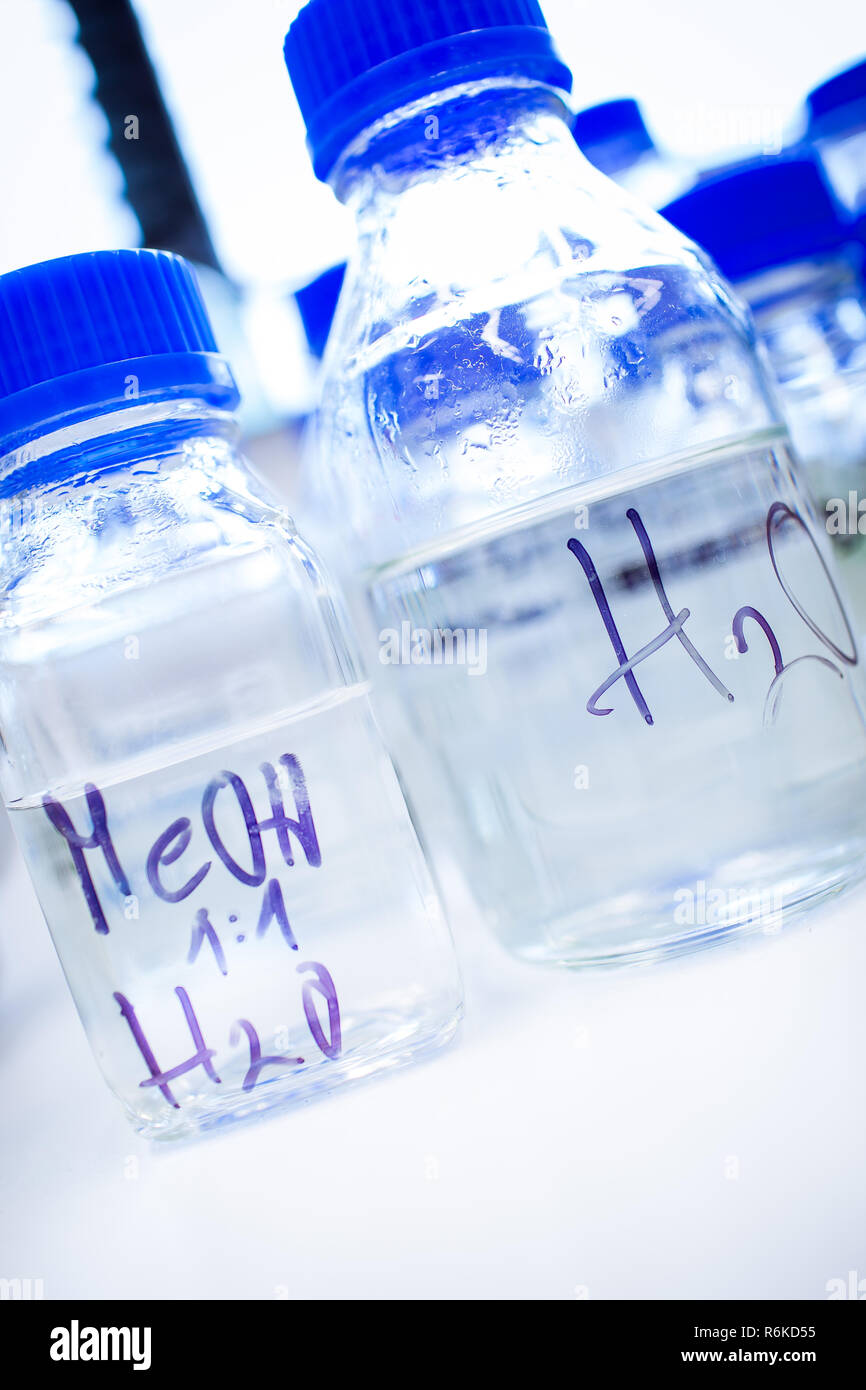 Chemistry lab (shallow DOF color toned image Stock Photo - Alamy