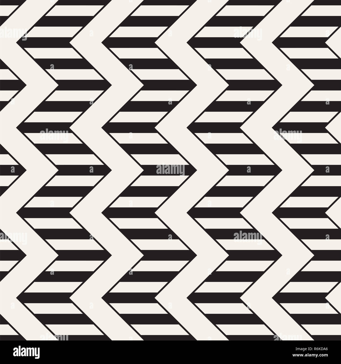 Vector seamless zigzag line pattern. Abstract stylish geometric background. Repeating lattice ...