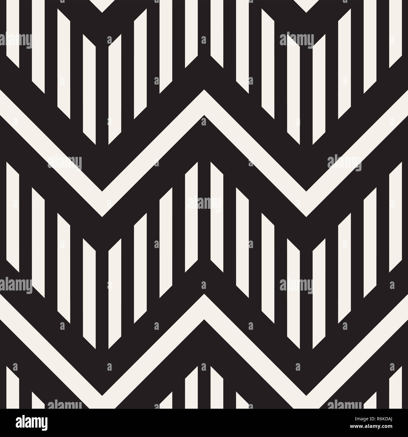 Vector seamless zigzag line pattern. Abstract stylish geometric background. Repeating lattice ...