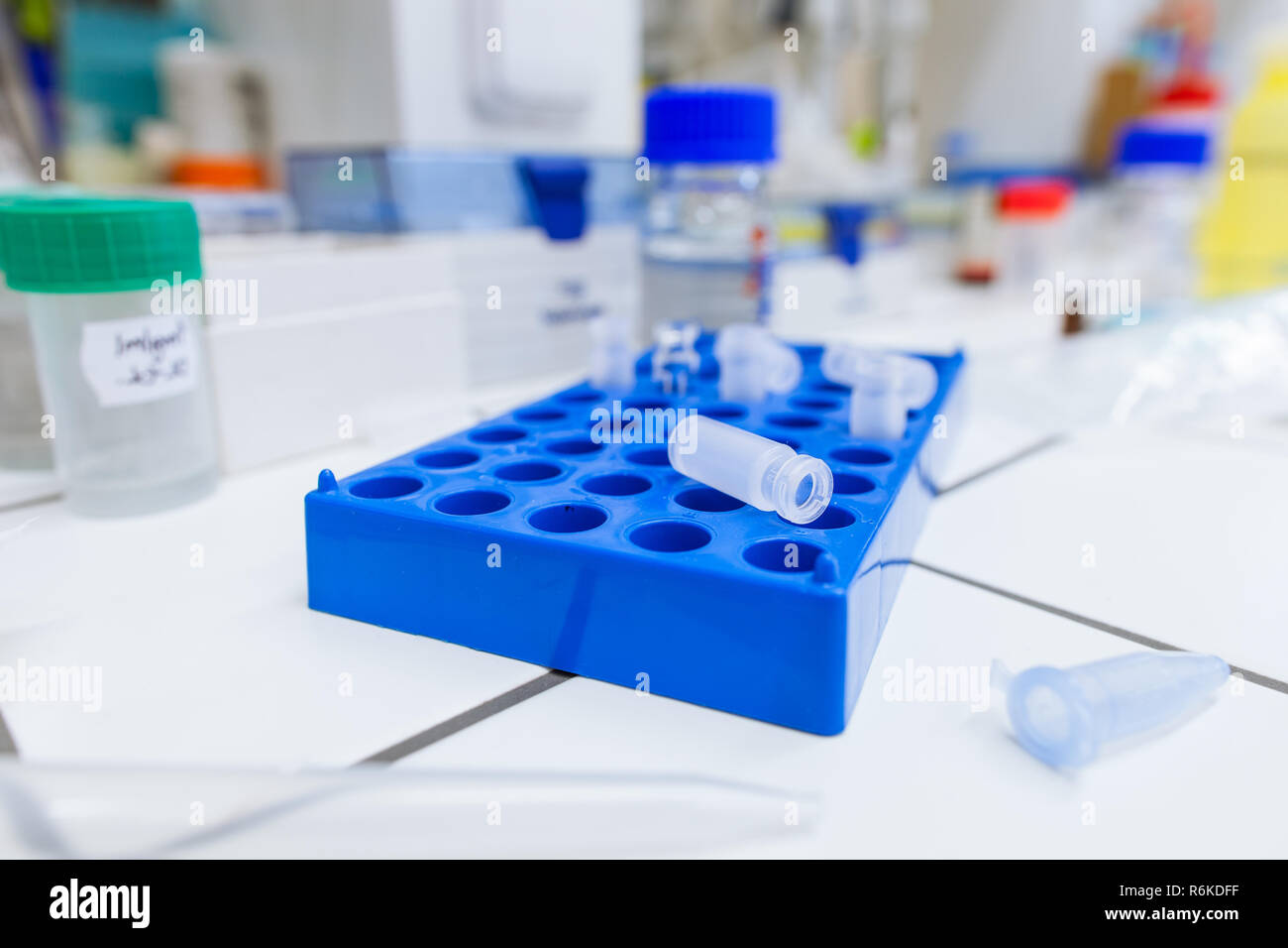 Chemistry lab (shallow DOF color toned image Stock Photo - Alamy