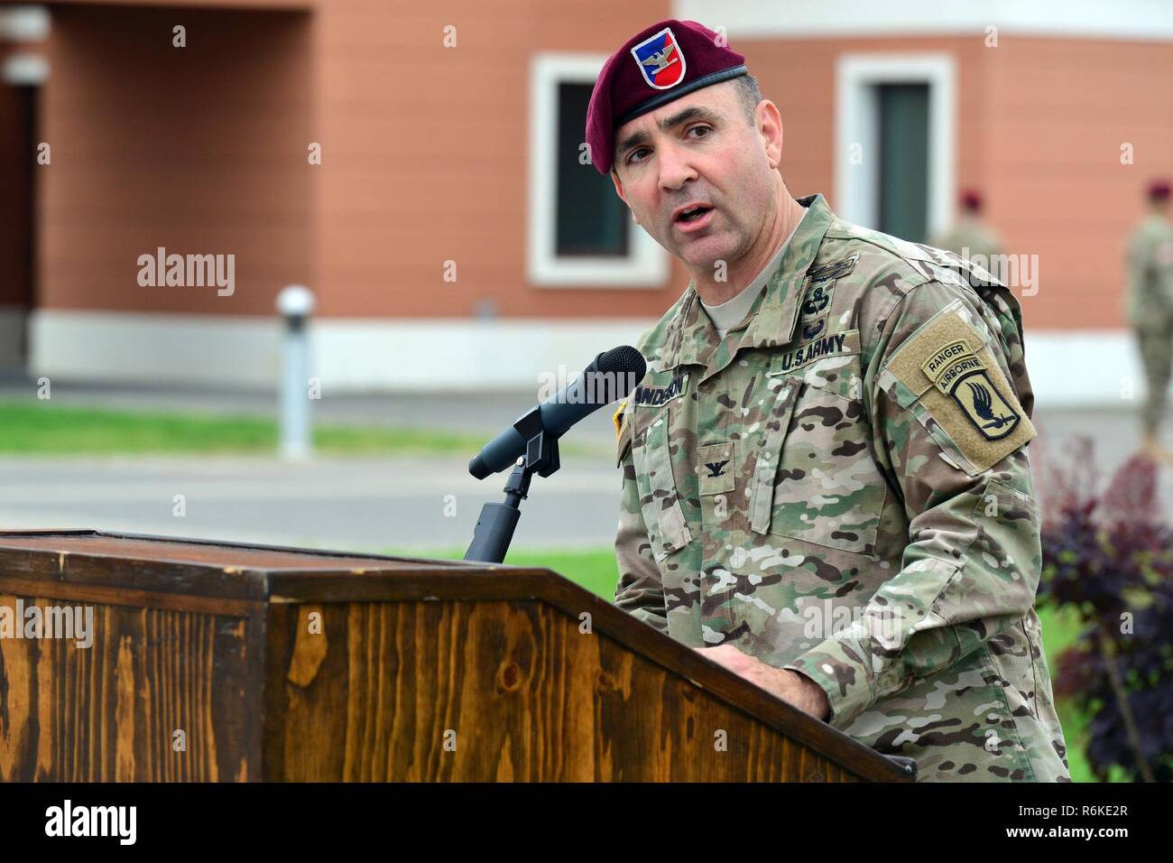 U. S. Army Paratrooper Col. Gregory K. Anderson, commander of the 173rd ...